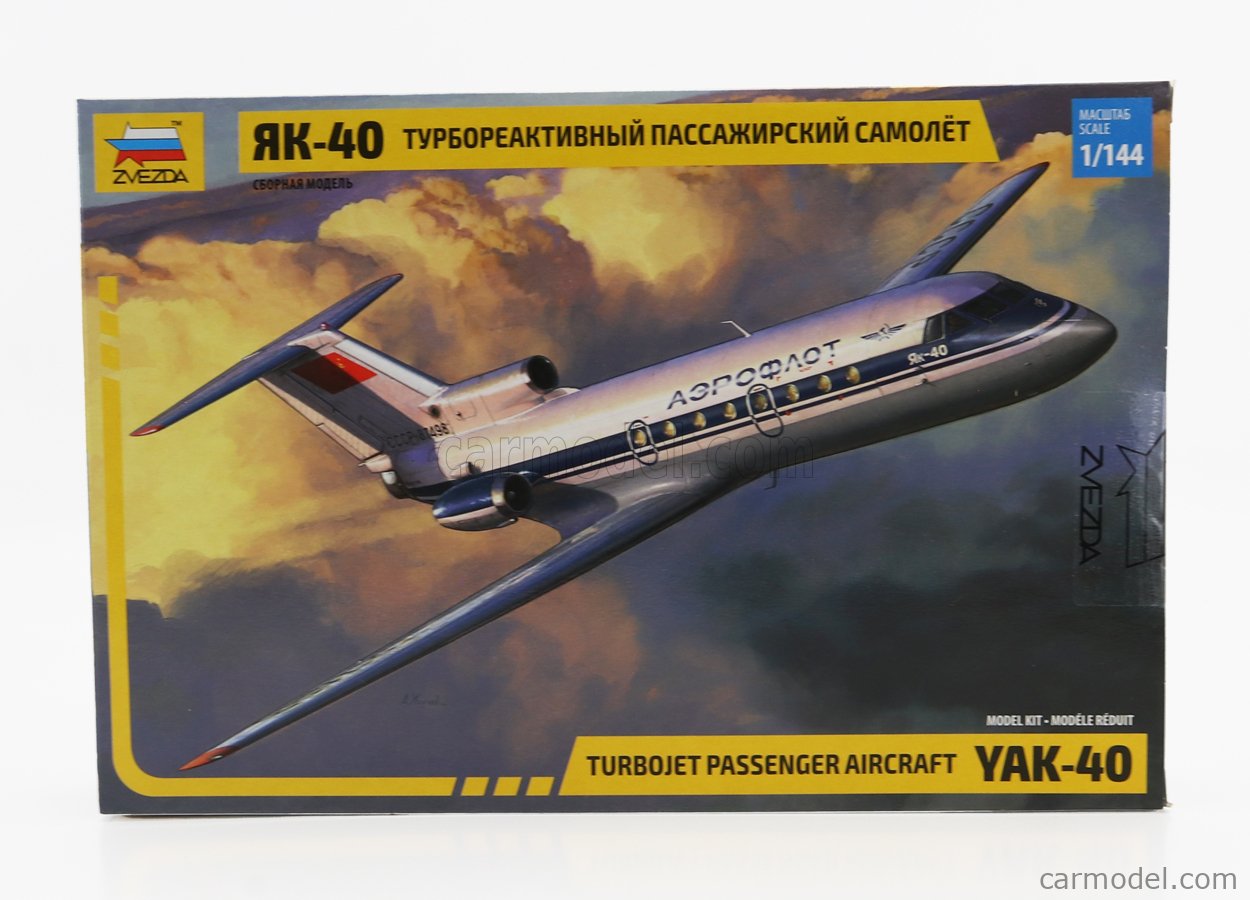 ZVEZDA 7030 Scale 1/144 | YAKOVLEV YAK-40 TURBOJET PASSENGER AIRCRAFT AIRPLANE 1968