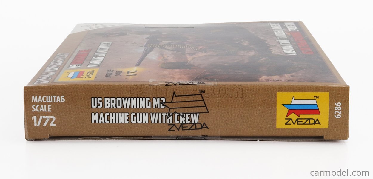 ZVEZDA 6286 Scale 1/72 | ACCESSORIES US BROWNING M2 MACHINE GUN WITH CREW
