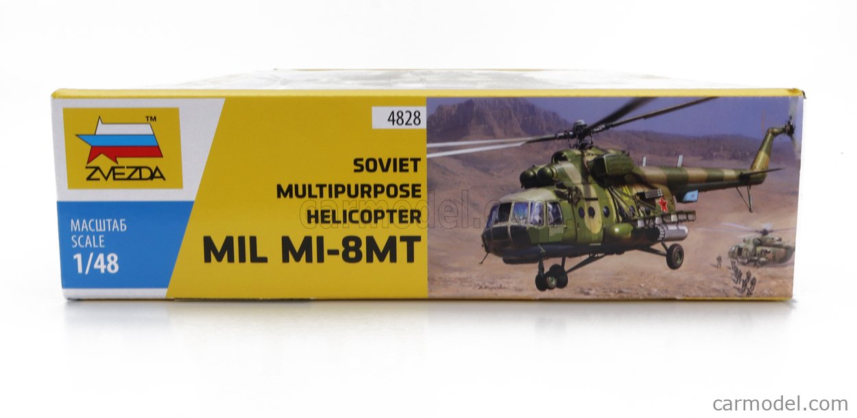 ZVEZDA 4828 Scale 1/48 | HELICOPTER MIL MI-8MT SOVIET MULTIPURPOSE ...