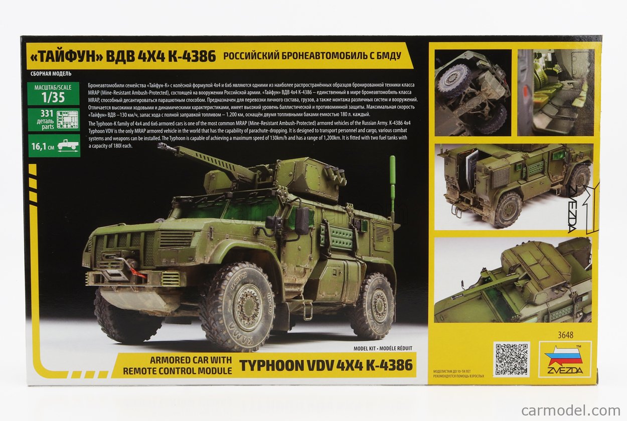 ZVEZDA 3648 Masstab: 1/35 | KAMAZ TYPHOON VDV 4x4 K-4386 MILITARY 2010