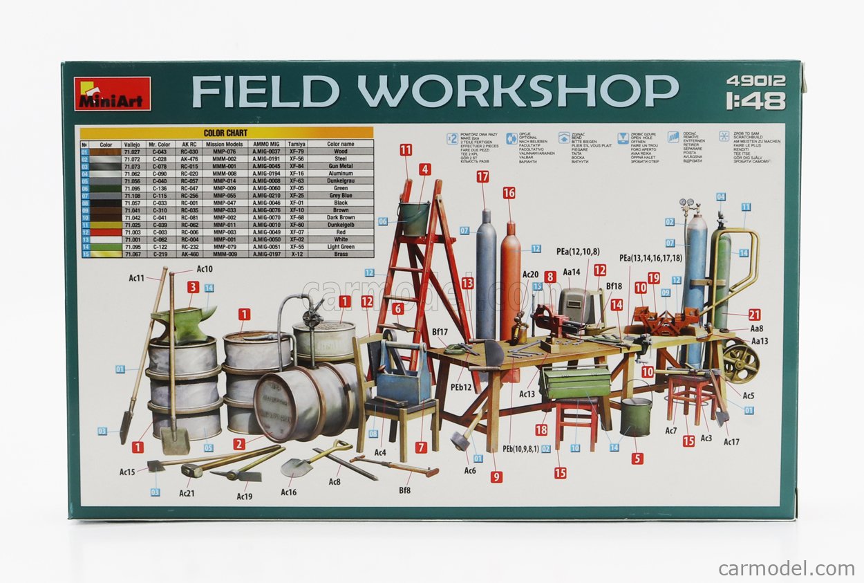 MINIART 49012 Scala 1/48 | ACCESSORIES FIELD WORKSHOP