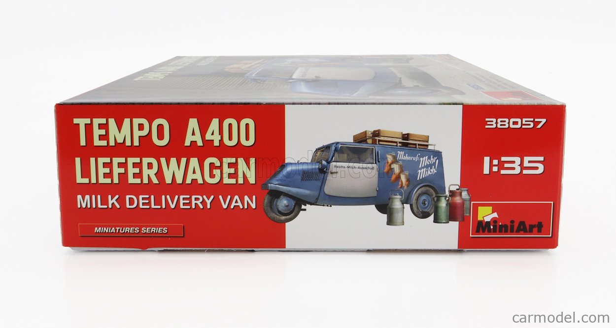 MINIART 38057 Scale 1/35 | TEMPO A400 LIEFERWAGEN 3-WHEELS MILK ...