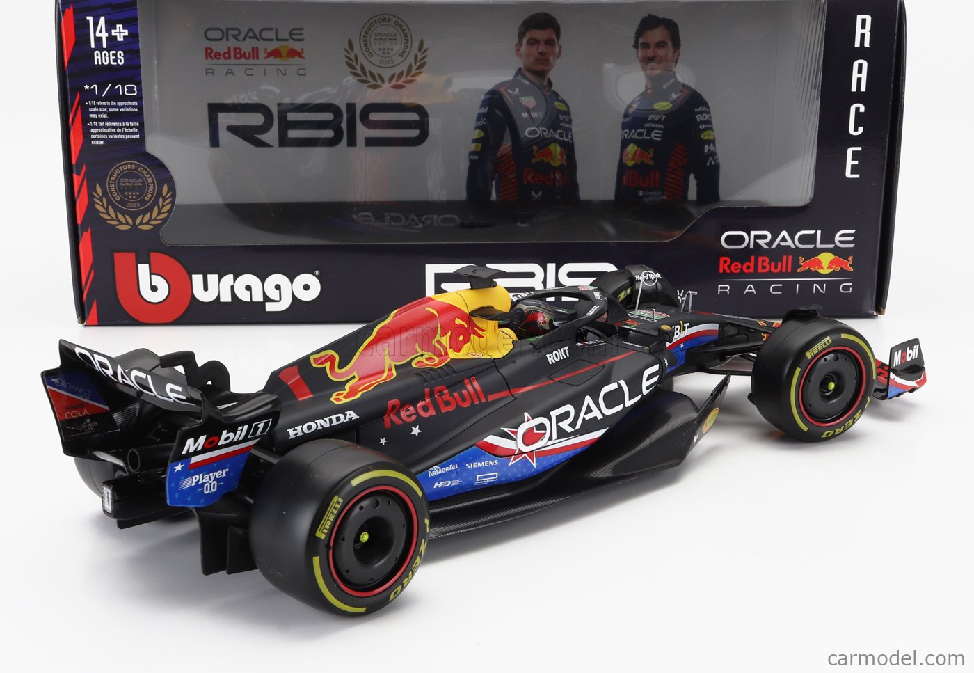 BURAGO 18-18003-V-AUSTIN Escala 1/18 | RED BULL F1 RB19 TEAM ORACLE RED ...