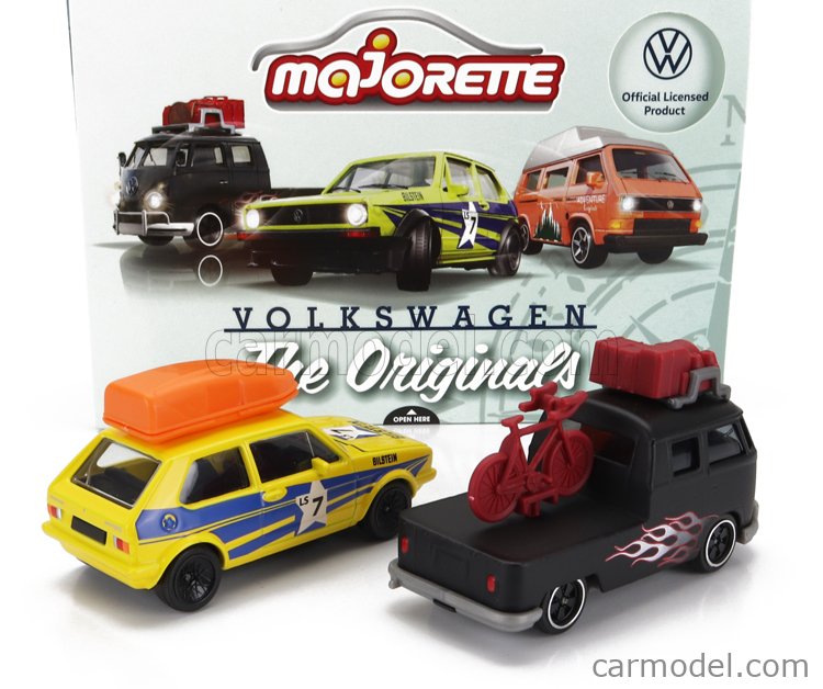 MAJORETTE 212055006 Scale 1/64 | VOLKSWAGEN SET 2X T1 DOUBLE CABINE ...