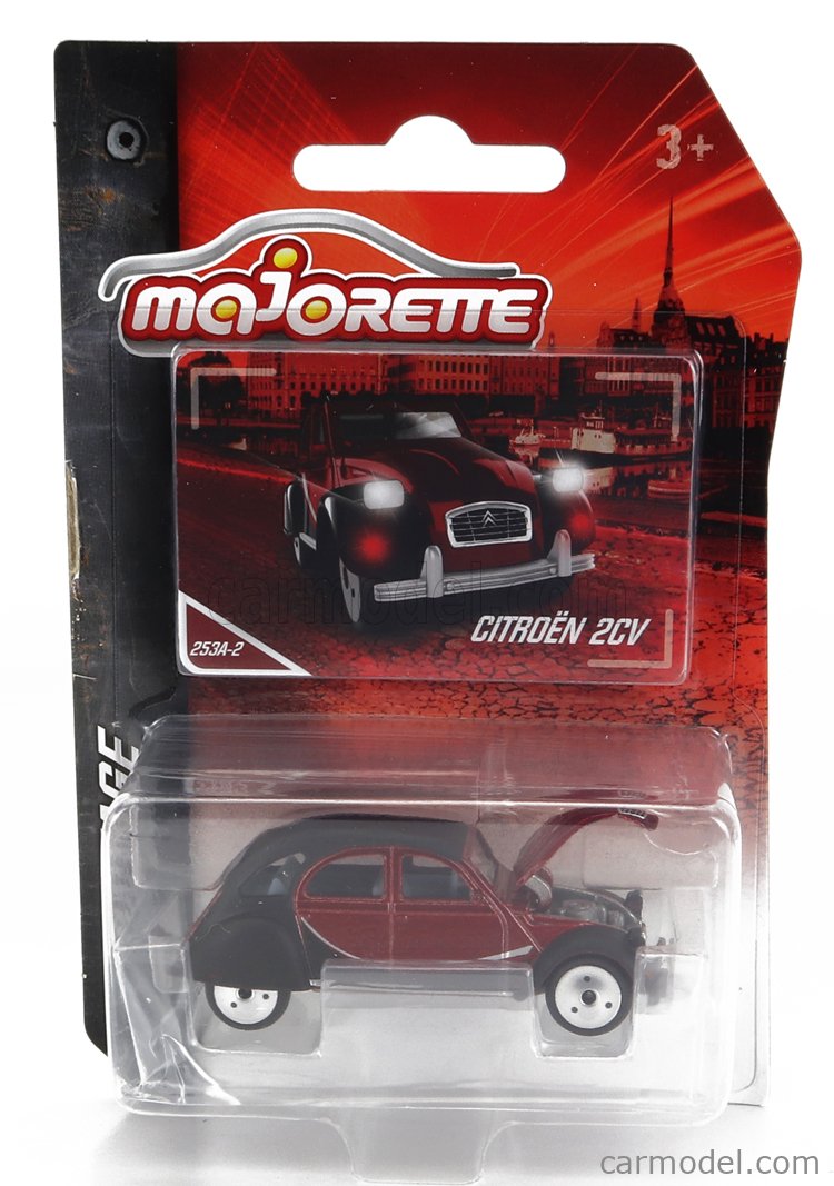 MAJORETTE 212052010 Scale 1/64 | CITROEN 2CV CHARLESTON 1982 RED BLACK
