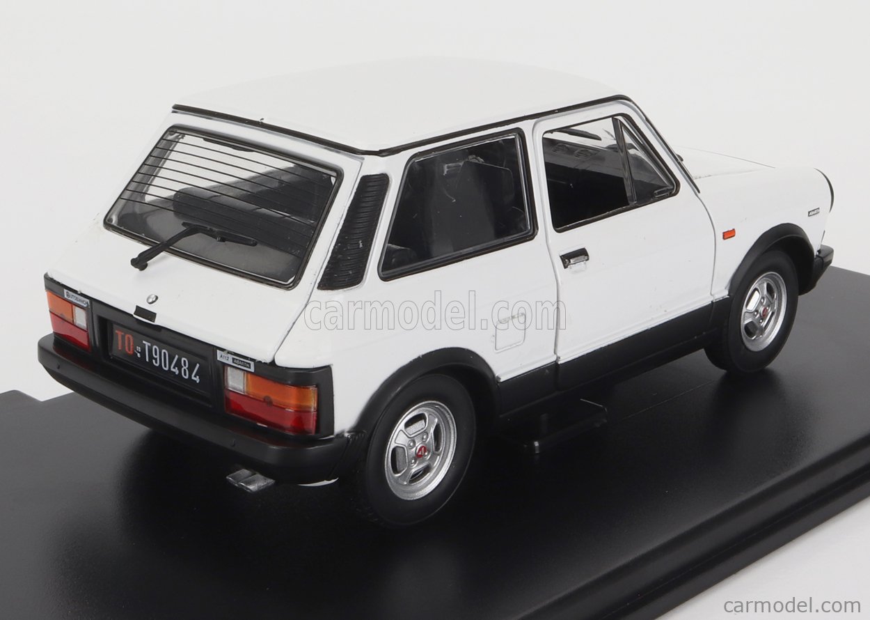EDICOLA FW-011 Escala 1/24 | AUTOBIANCHI A112 ABARTH 70HP 1979 - CON VETRINA - WITH SHOWCASE WHITE