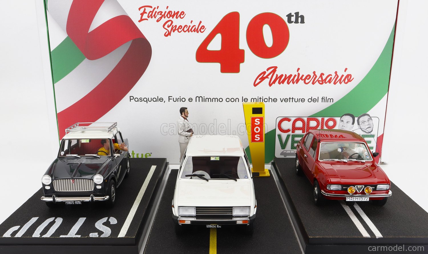 CLC-MODELS 80619 Scale 1/18 | FIAT SET 3X CARLO VERDONE BIANCO ROSSO E ...