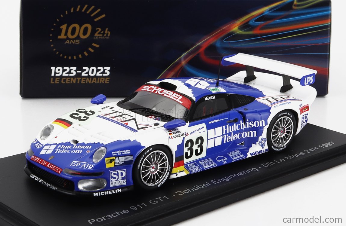 SPARK-MODEL S5609 Scale 1/43 | PORSCHE 911 GT1 3.2L TURBO TEAM SCHUBEL ...