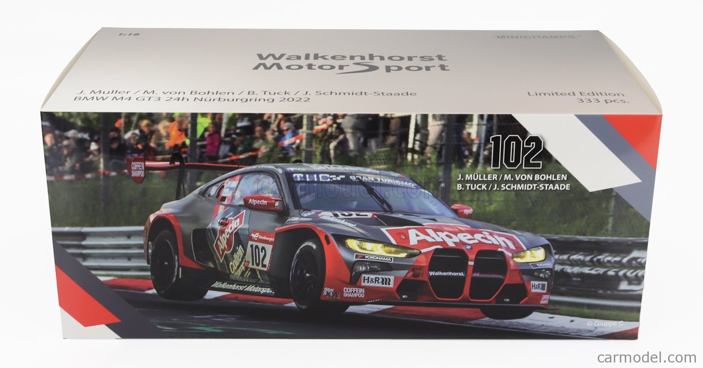 MINICHAMPS 113222102 Scale 1/18 | BMW 4-SERIES M4 GT3 TEAM WALKENHORST ...