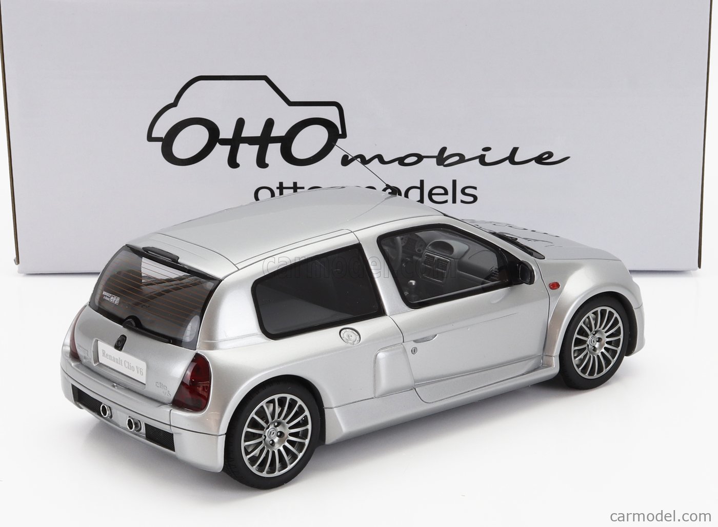 OTTO-MOBILE OT1034 Scale 1/18 | RENAULT CLIO SPORT V6 PHASE I 2001 SILVER