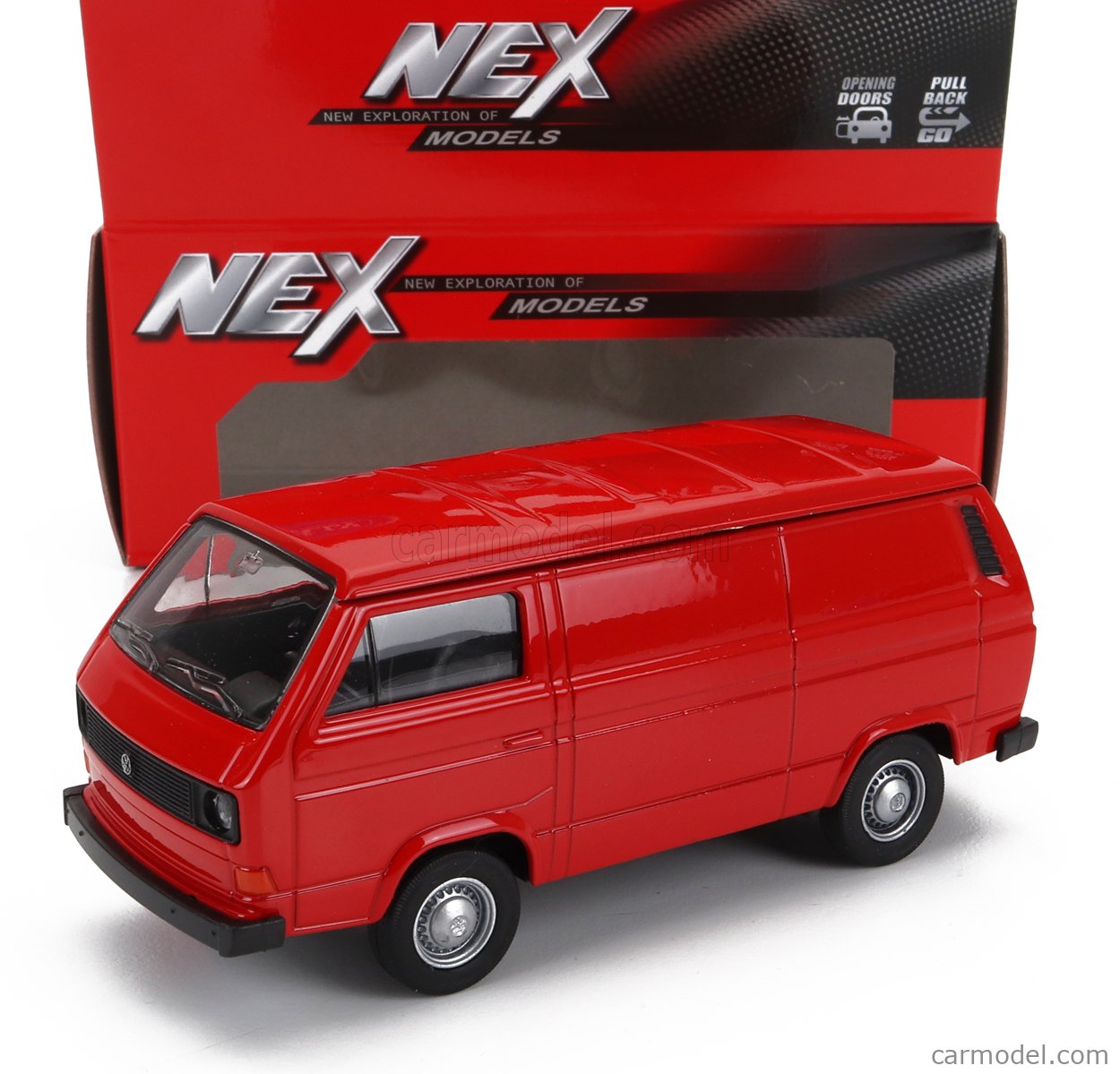 WELLY WE43687R-49720 Scale 1/34 | VOLKSWAGEN T3 VAN 1983 RED