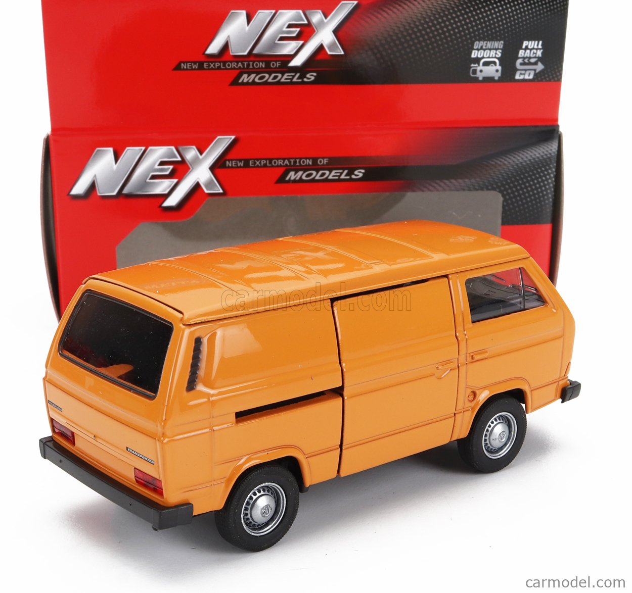 WELLY WE43687FO-49720 Scale 1/34 | VOLKSWAGEN T3 VAN 1983 ORANGE