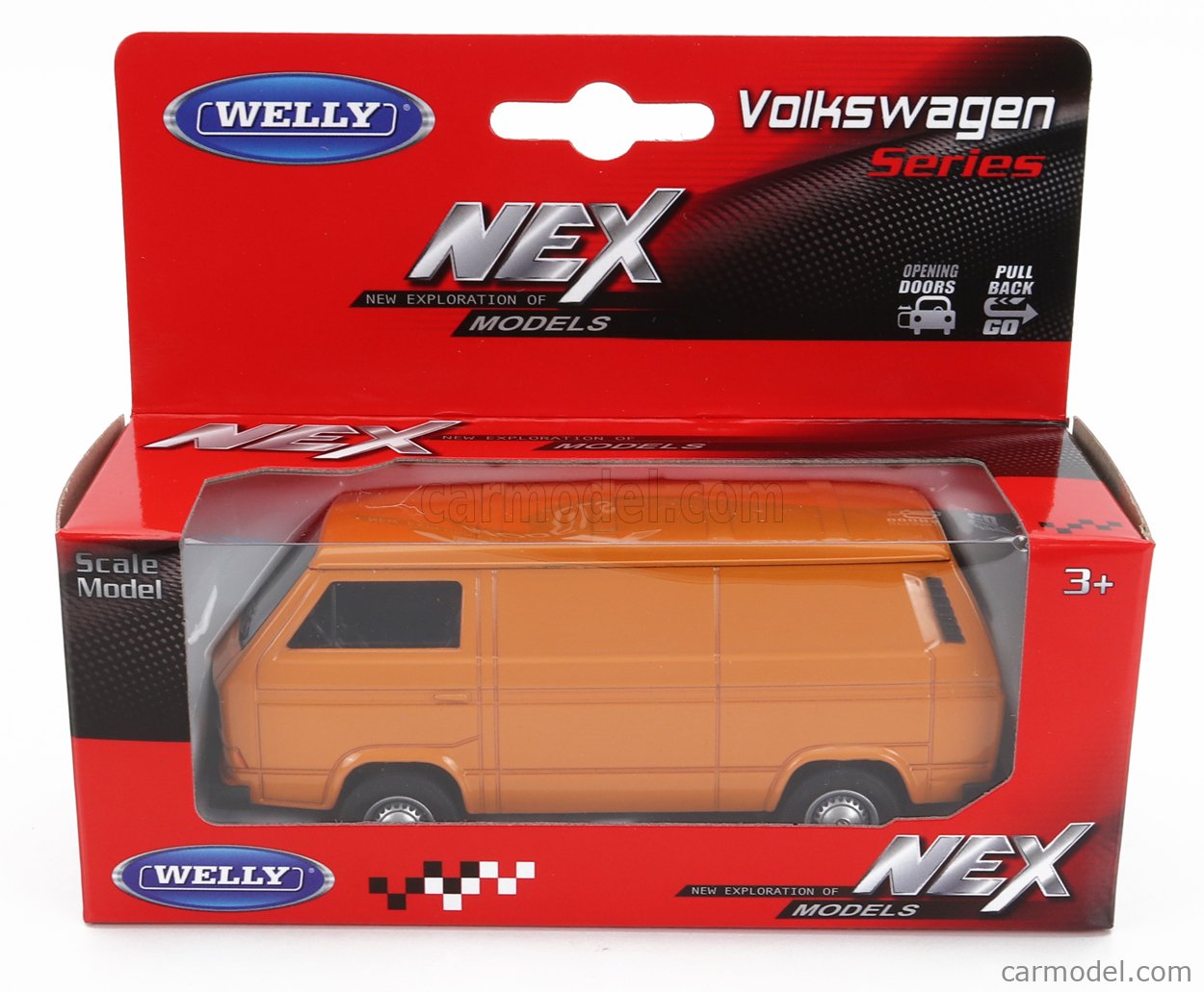 WELLY WE43687FO-49720 Scale 1/34 | VOLKSWAGEN T3 VAN 1983 ORANGE
