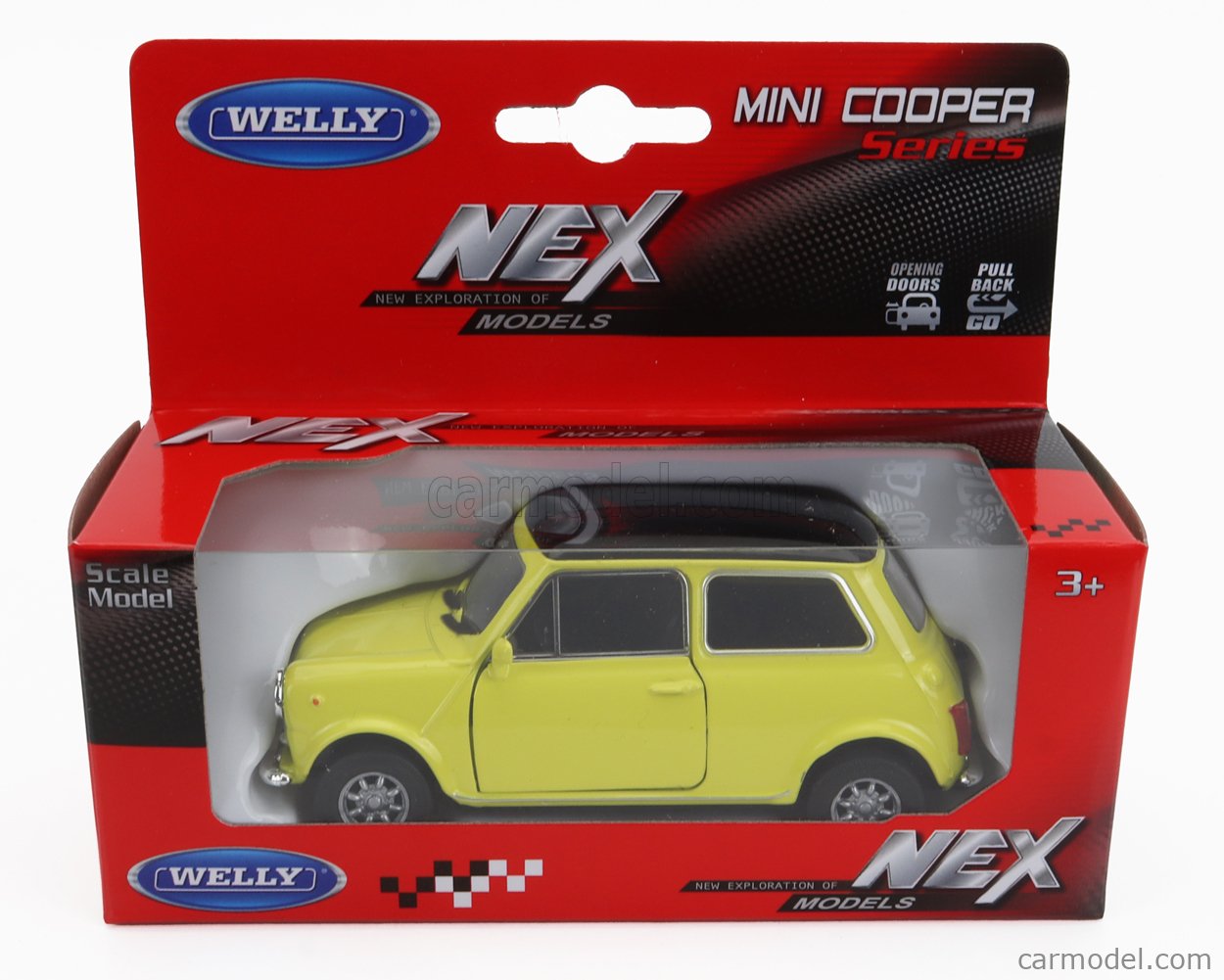 WELLY WE43609WY-49720 Scale 1/34 | MINI COOPER 1300 1970 YELLOW BLACK