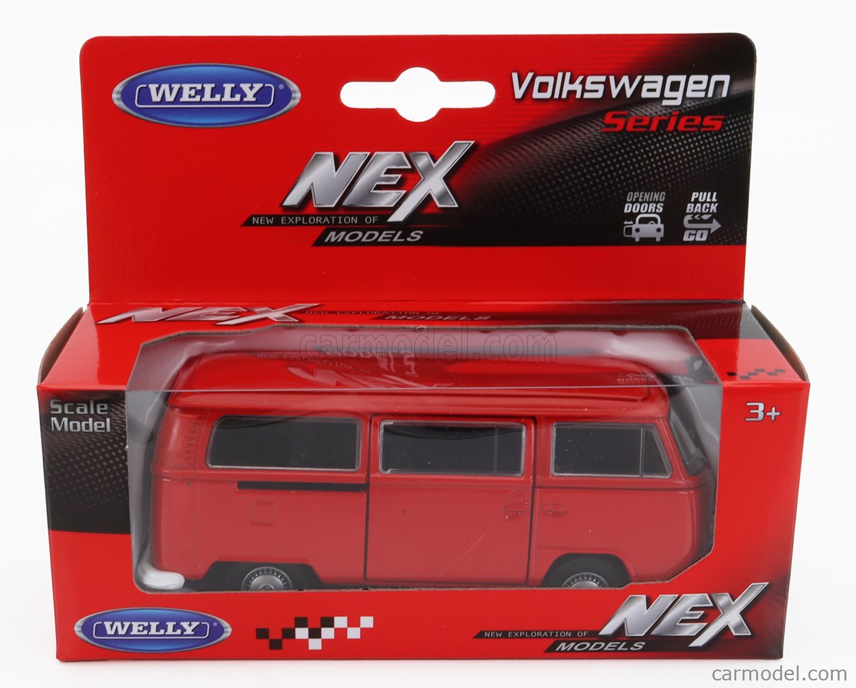 WELLY WE42347WR-49720 Scale 1/34 | VOLKSWAGEN T1 MINIBUS 1962 RED