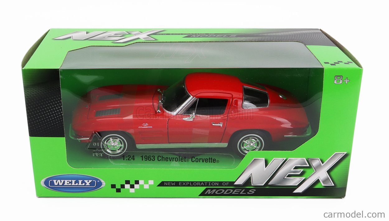 WELLY WE24073R Scale 1/24 | CHEVROLET CORVETTE 1963 RED