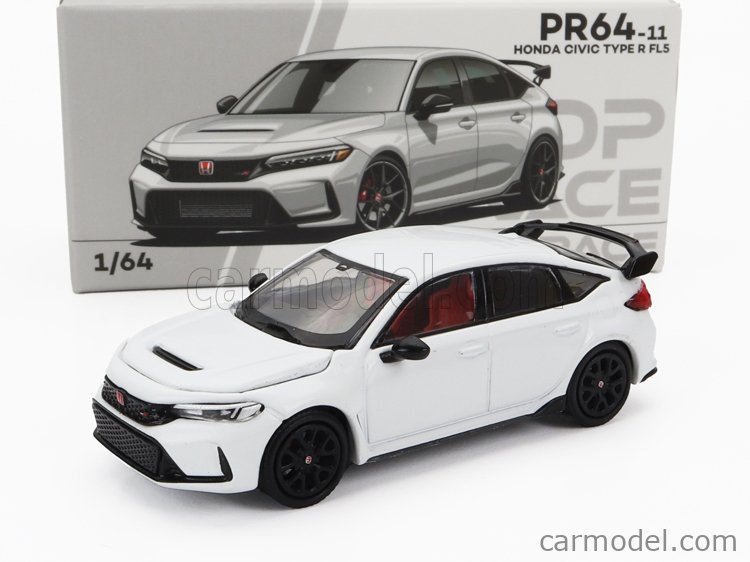 POP-RACE-LIMITED PR640011 Scale 1/64 | HONDA CIVIC TYPE-R (FL5) 2020 WHITE