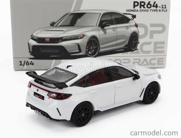 POP-RACE-LIMITED PR640011 Scale 1/64 | HONDA CIVIC TYPE-R (FL5) 2020 WHITE
