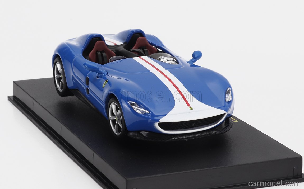 BURAGO 18-36913BL Scale 1/43 | FERRARI MONZA SP2 2018 BLUE SILVER