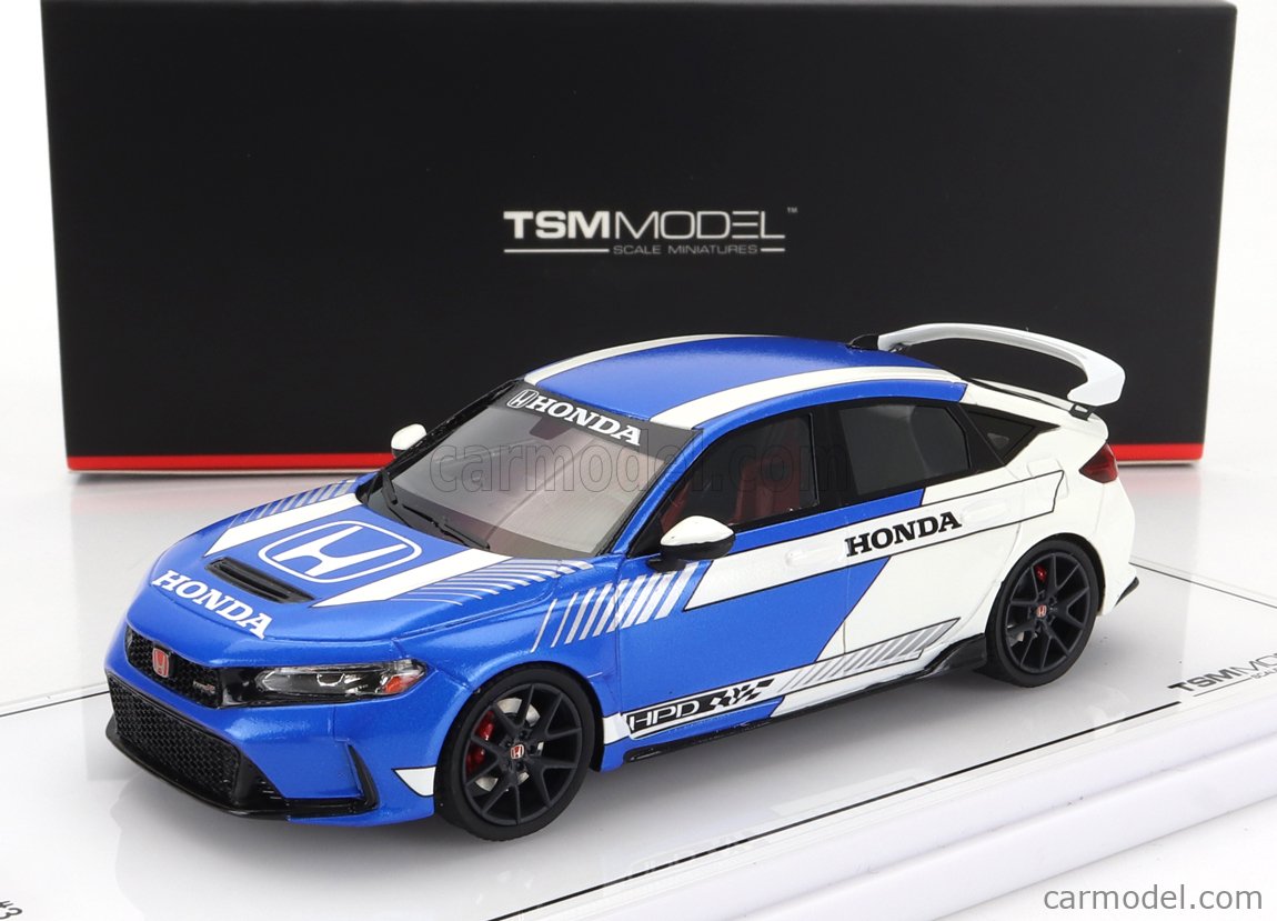 TRUESCALE TSM430767 Scale 1/43 | HONDA CIVIC TYPE R 2023 BLUE WHITE