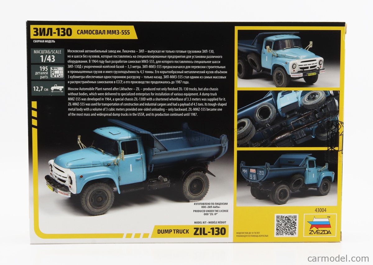 ZVEZDA 43004 Scale 1/43 | ZIL 130 TRUCK CASSONE RIBALTABILE 1964