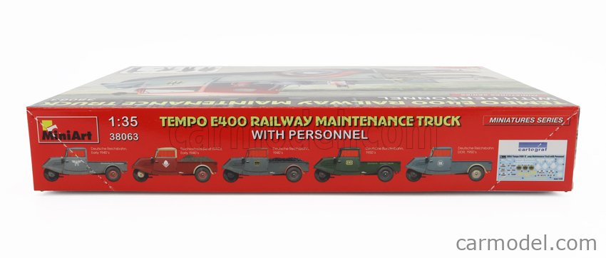 MINIART 38063 Scale 1/35 | TEMPO E400 RAILWAY TRUCK 3-WHEELS 1962