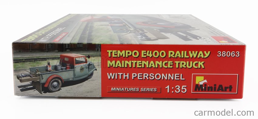 MINIART 38063 Scale 1/35 | TEMPO E400 RAILWAY TRUCK 3-WHEELS 1962