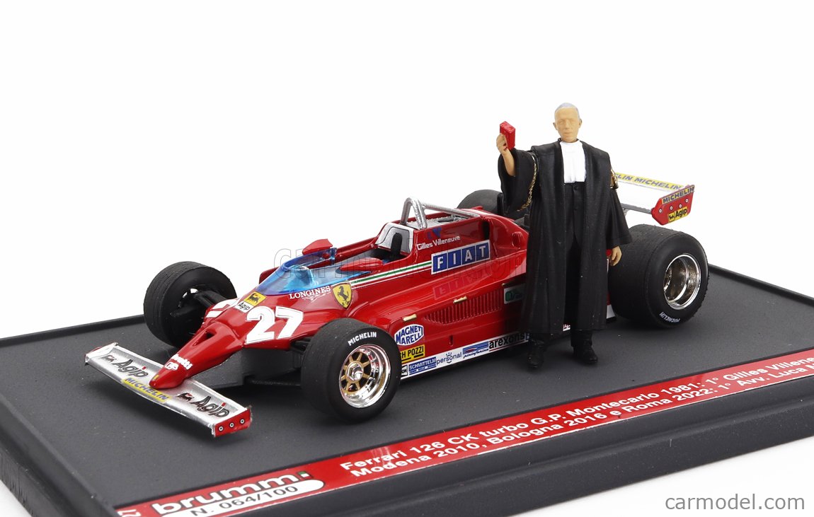 BRUMM PROM S23/27 Scale 1/43 | FERRARI F1 126CK TURBO N 27 WINNER ...