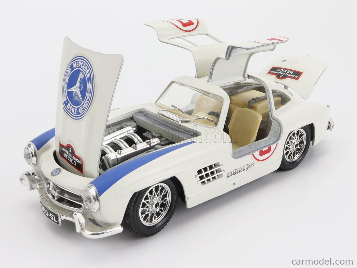 BURAGO 0122 Scala 1/24 | MERCEDES BENZ 300SL N 3 RALLY CARRERA ...
