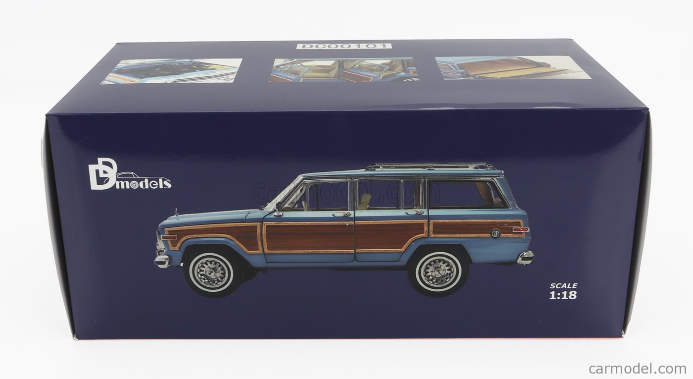 DD-MODELS DC00101 Scale 1/18 | JEEP GRAND WAGONEER 1989 LIGHT BLUE MET WOOD