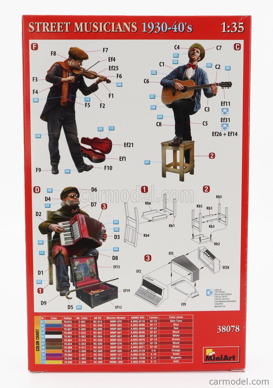 MINIART 38078 Scale 1/35 | FIGURES STREET MUSICIANS 1930-1940