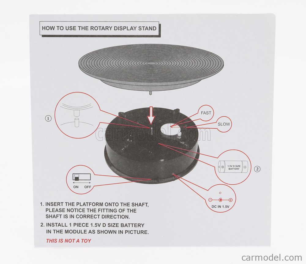 AUTOART 98017 Scale 1/43 | ACCESSORIES ROTARY BASE STAND SMALL largh.cm ...