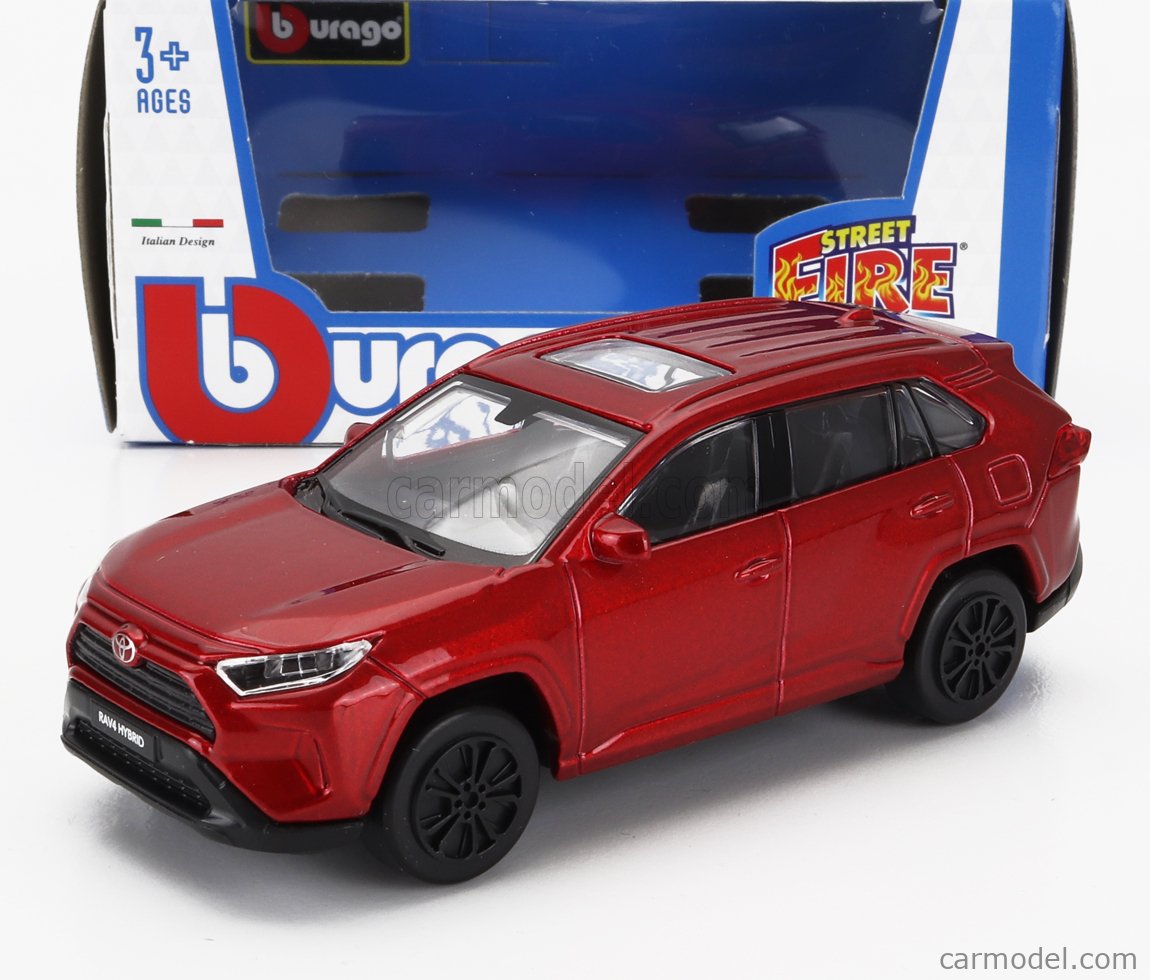 BURAGO 18-30466R Scale 1/43 | TOYOTA RAV4 2022 RED MET