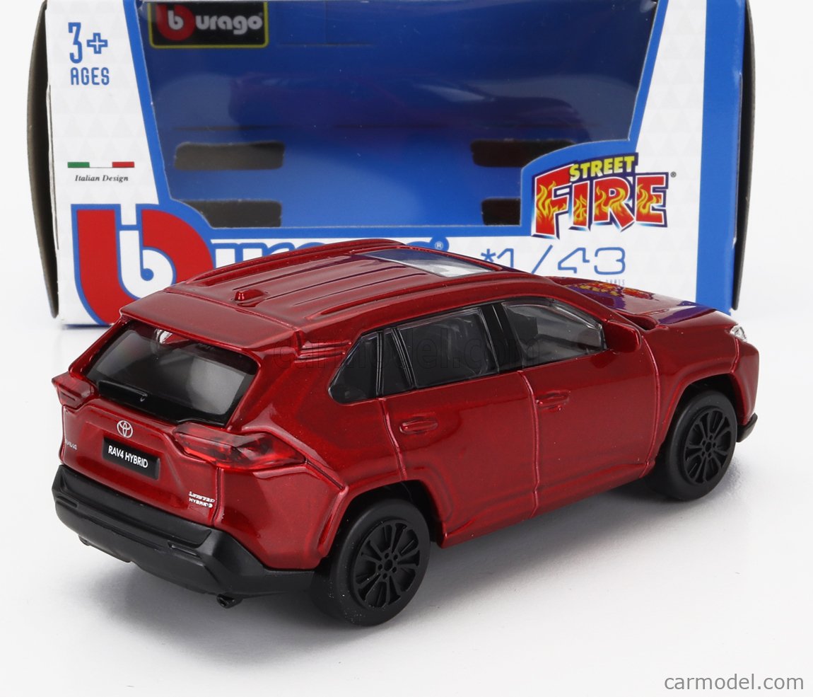 BURAGO 18-30466R Scale 1/43 | TOYOTA RAV4 2022 RED MET