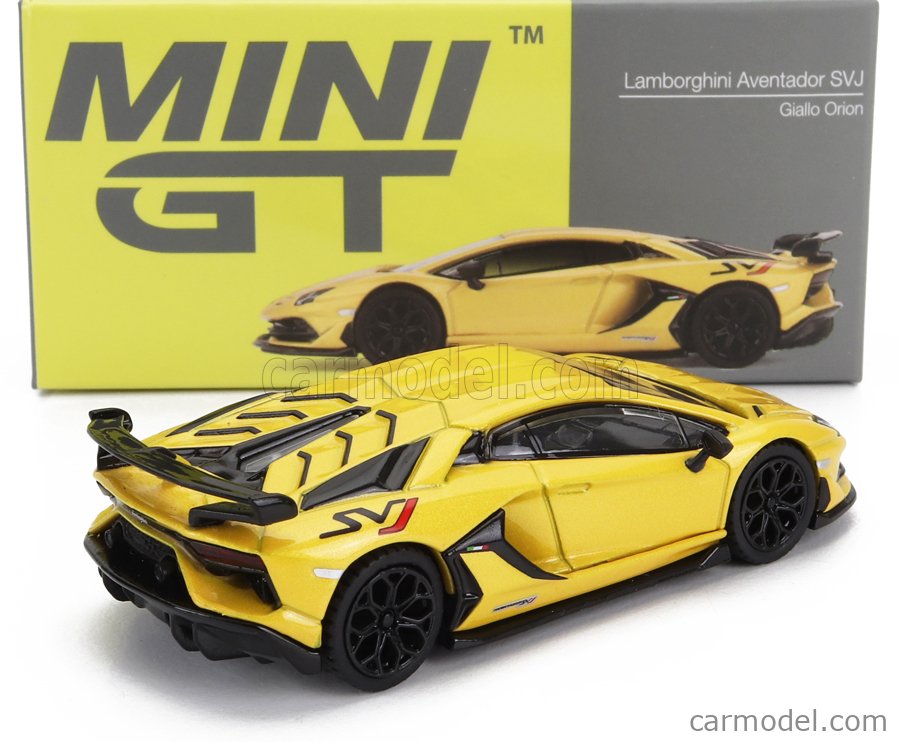 MINI-GT MGT00563-L Scale 1/64 | LAMBORGHINI AVENTADOR SVJ LHD 2018 YELLOW