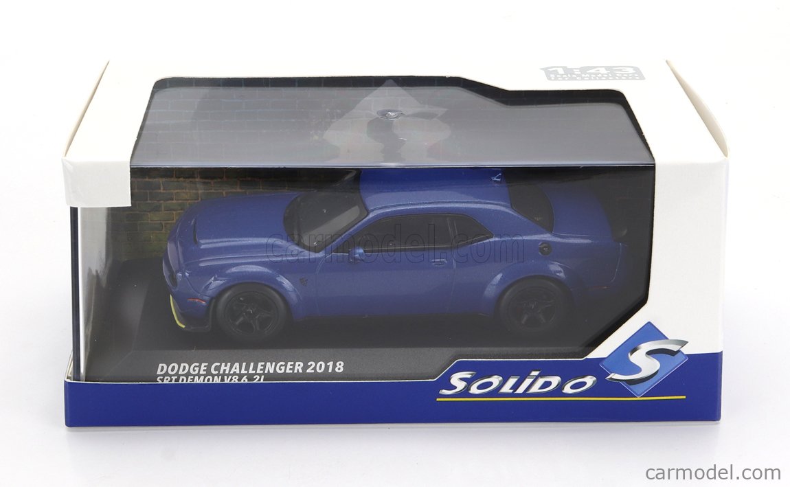 SOLIDO 4310305 Scale 1/43 | DODGE CHALLENGER SRT COUPE 2018 BLUE