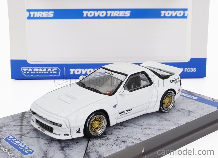 TARMAC T64-R066WH Scale 1/64 | MAZDA RX-7 FC3S PANDEM COUPE 1993 WHITE