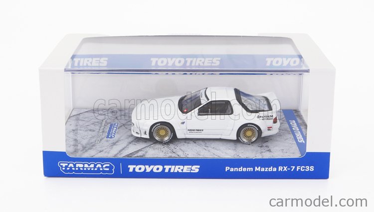 TARMAC T64-R066WH Scale 1/64 | MAZDA RX-7 FC3S PANDEM COUPE 1993 WHITE