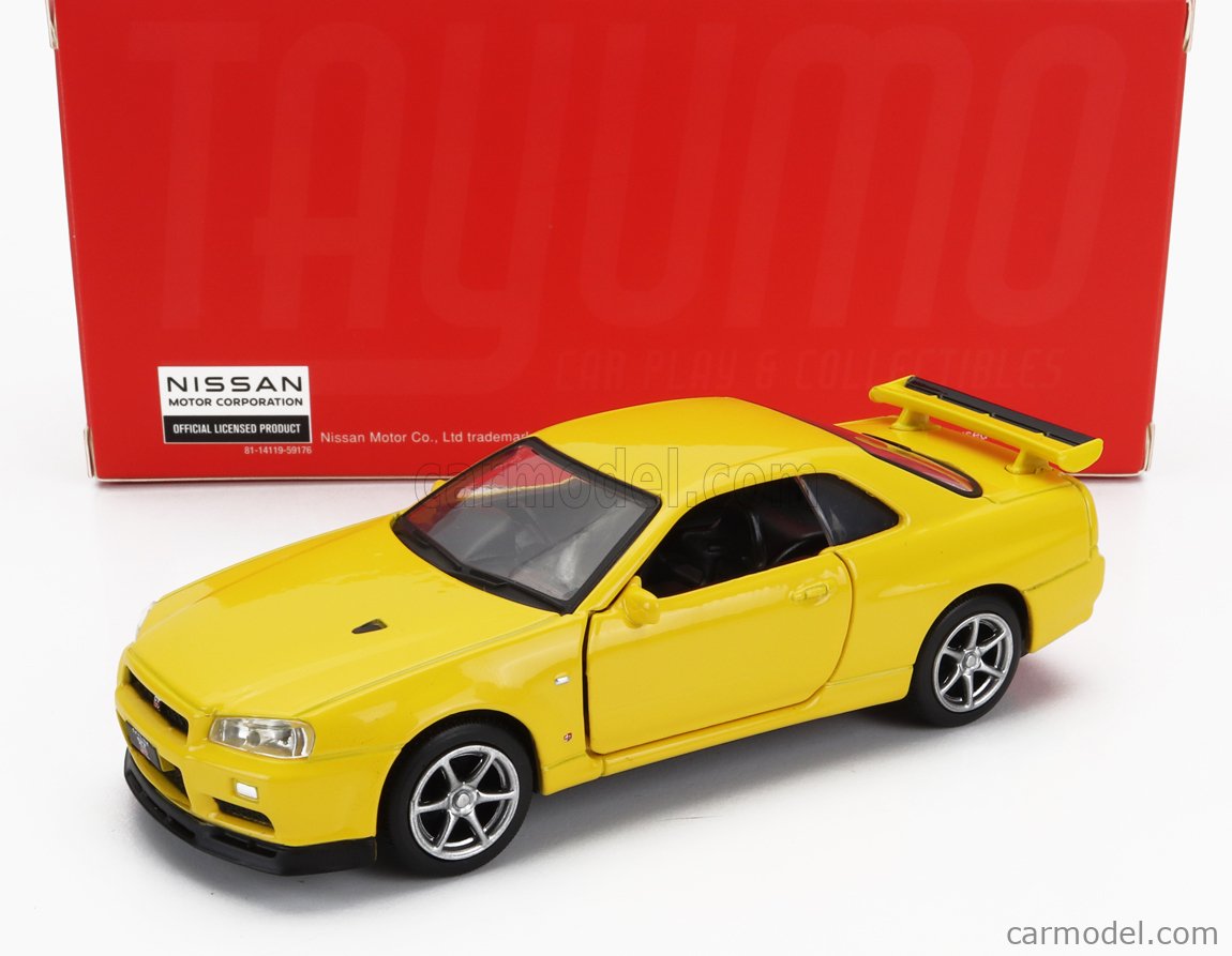 TAYUMO 36115217 Scale 1/36 | NISSAN GT-R (R34) COUPE V-SPEC II 1999 YELLOW