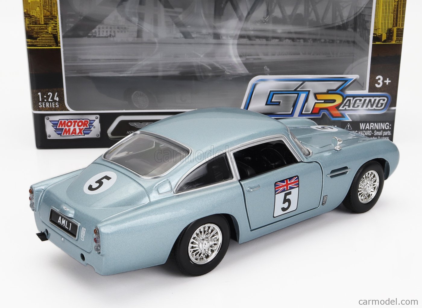 MOTOR-MAX 73789B Scale 1/24 | ASTON MARTIN DB5 N 5 RACING 1963 LIGHT ...