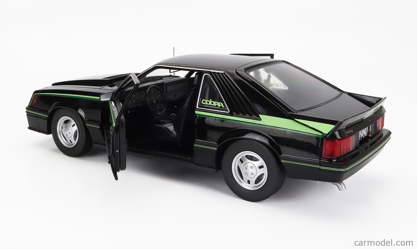 GREENLIGHT 13603 Escala 1/18 | FORD USA MUSTANG COBRA COUPE 1980 BLACK ...