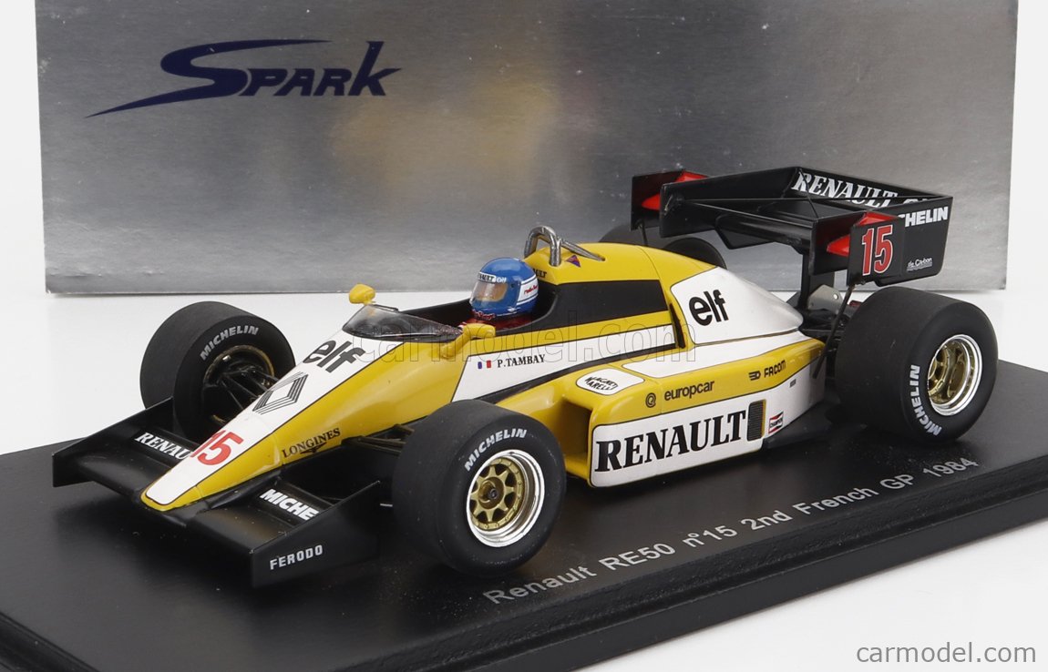 SPARK-MODEL S1708 Scala 1/43 | RENAULT F1 RE50 N 15 2nd FRENCH GP 1984 ...