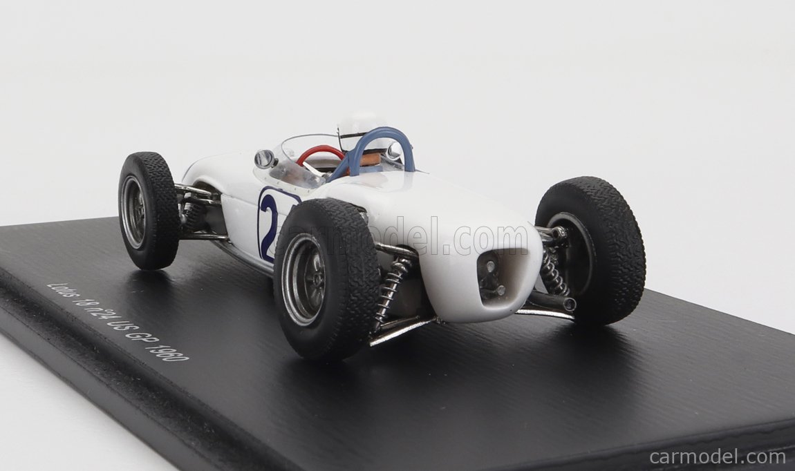 SPARK-MODEL S1841 Escala 1/43 | LOTUS F1 18 N 24 USA GP 1960 JIM HALL WHITE