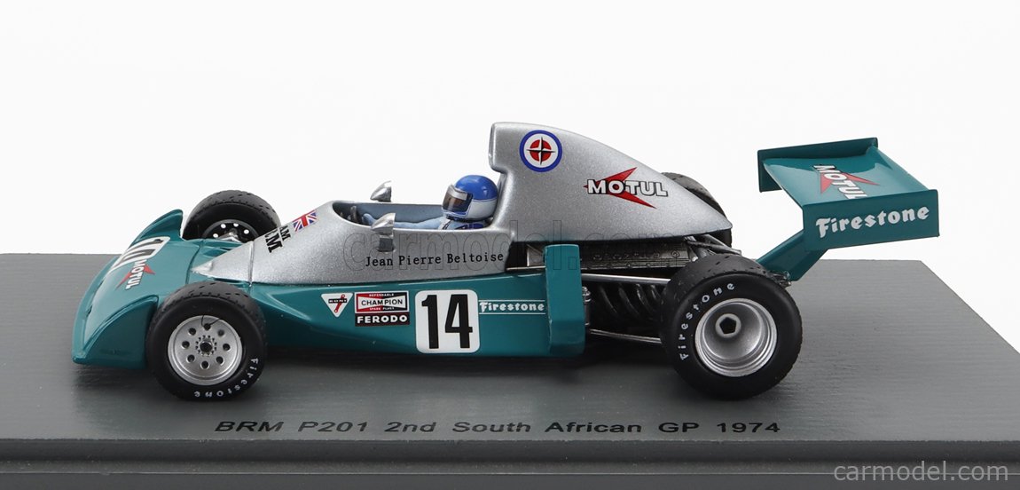 SPARK-MODEL S4796 Scale 1/43 | BRM F1 P201 N 14 2nd SOUTH AFRICAN GP 1974 JEAN PIERRE BELTOISE ...