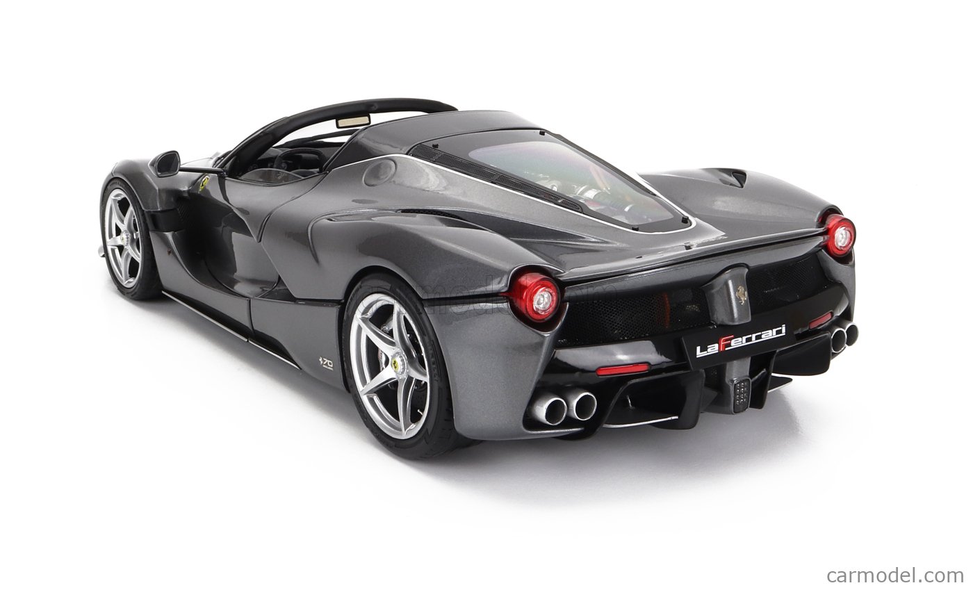 BBR-MODELS BBR182234 Scale 1/18 | FERRARI LAFERRARI APERTA SPIDER 2016 GRIGIO FERRO - GREY MET