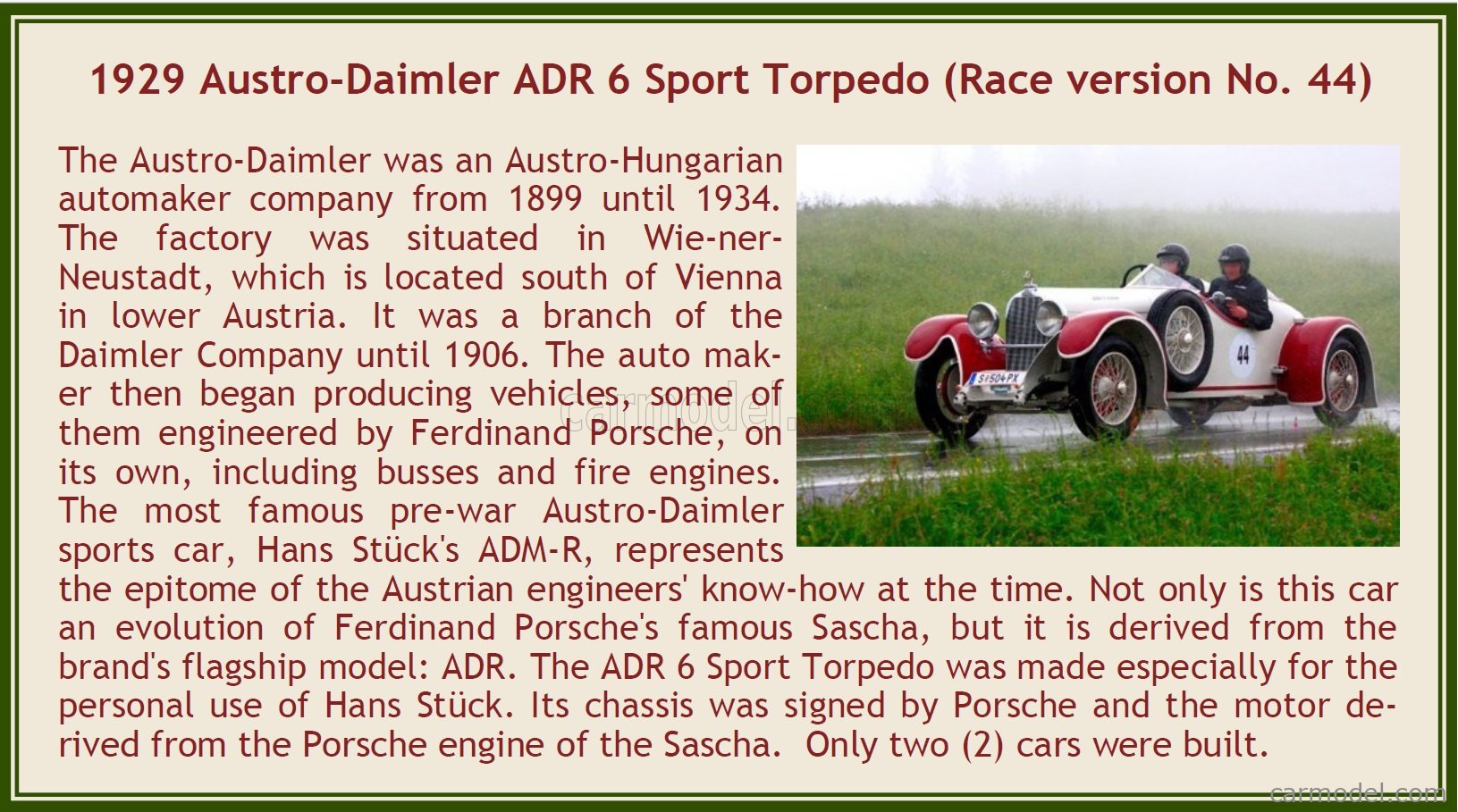 ESVAL MODEL EMEU43032B Escala 1/43 | AUSTRO-DAIMLER ADR8 TORPEDO ...