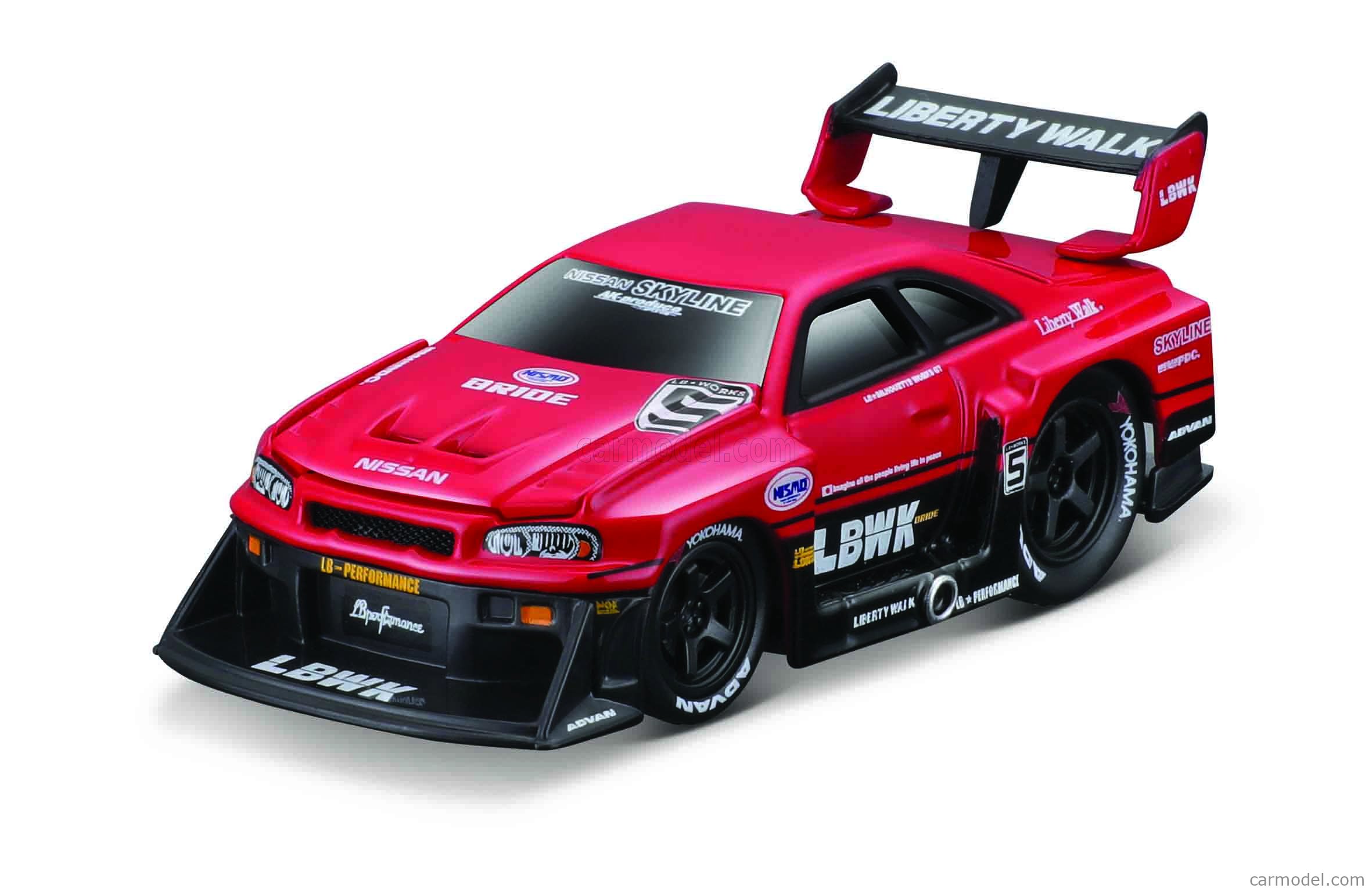 MAISTO 15526-15566 Scale 1/64 | NISSAN SKYLINE GT-R (R34) LIBERTY WALK ...