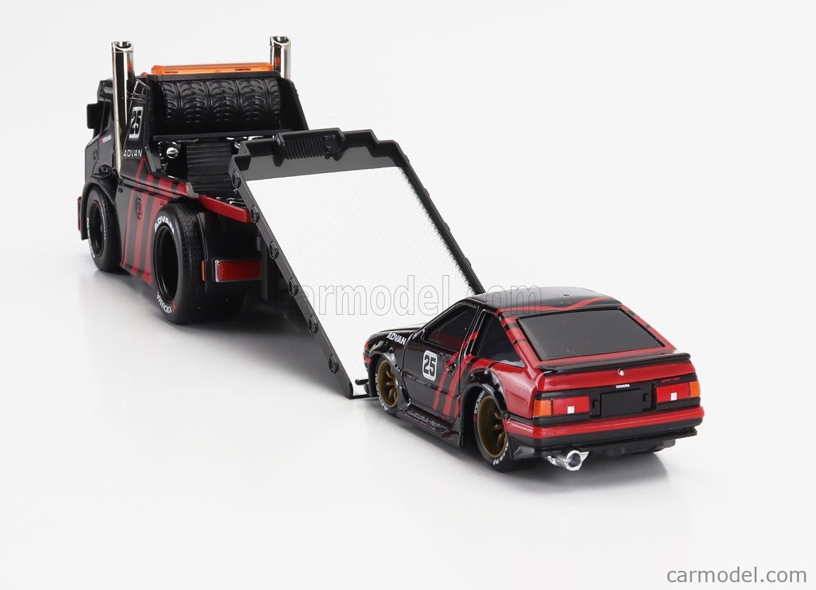 MAISTO 11532-04 Scale 1/64 | TRUCK JDM FLATBED TRUCK CAR TRANSPORTER WITH TOYOTA SPRINTER TRUENO ...