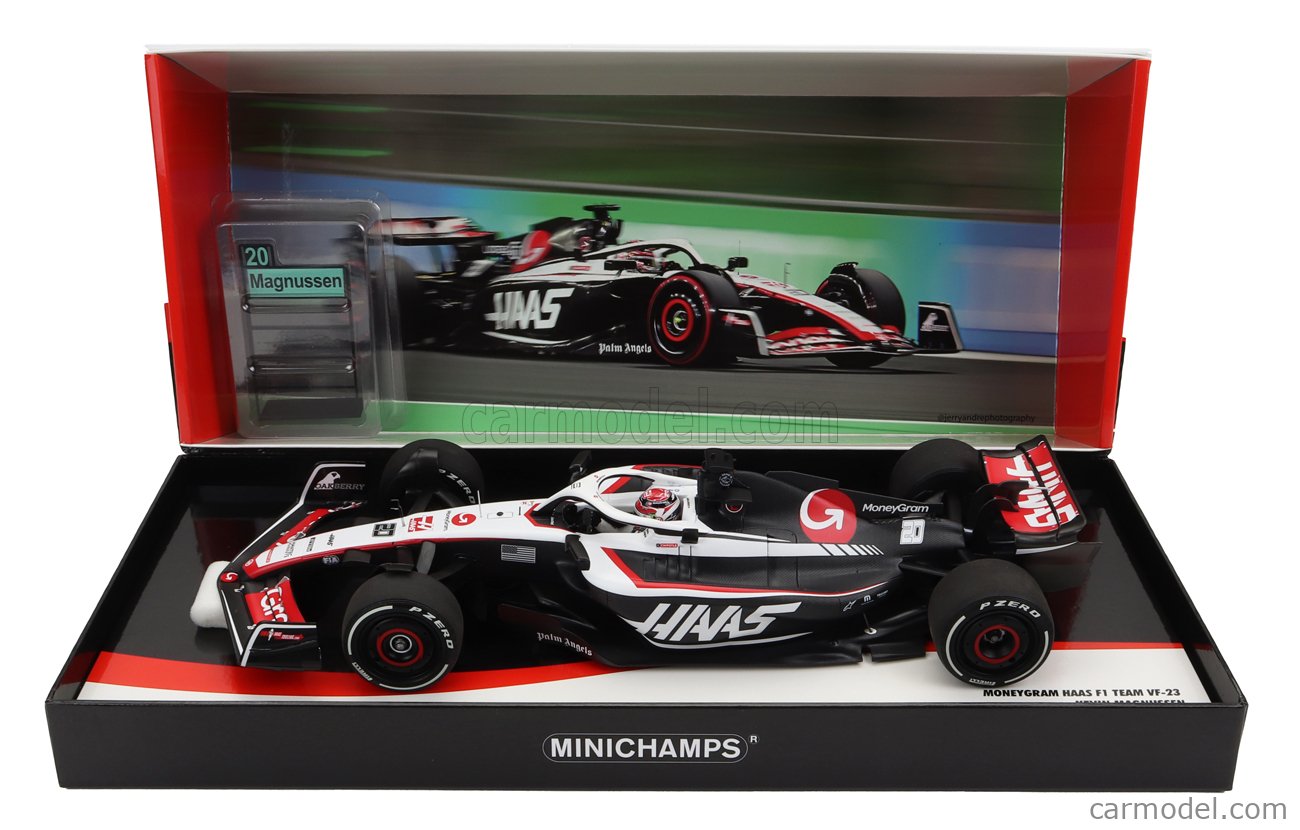 MINICHAMPS 147230120 Scala 1/18 | HAAS F1 VF-23 TEAM MONEYGRAM HAAS N 20 10th SAUDI ARABIAN GP ...