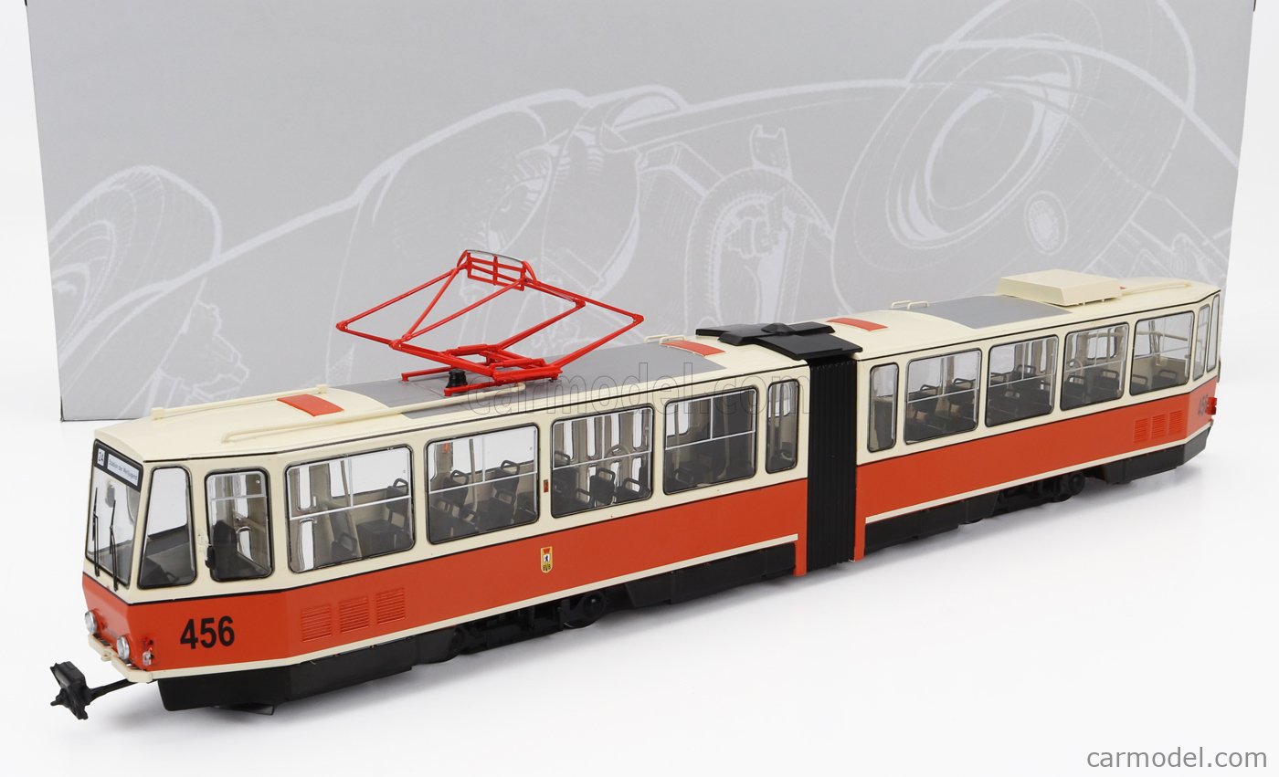 PREMIUM CLASSIXXS 47187 Scale 1/43 | TATRA KT4 TRAM BVB BERLIN TRASPORTO PUBBLICO 1980 CREAM ORANGE
